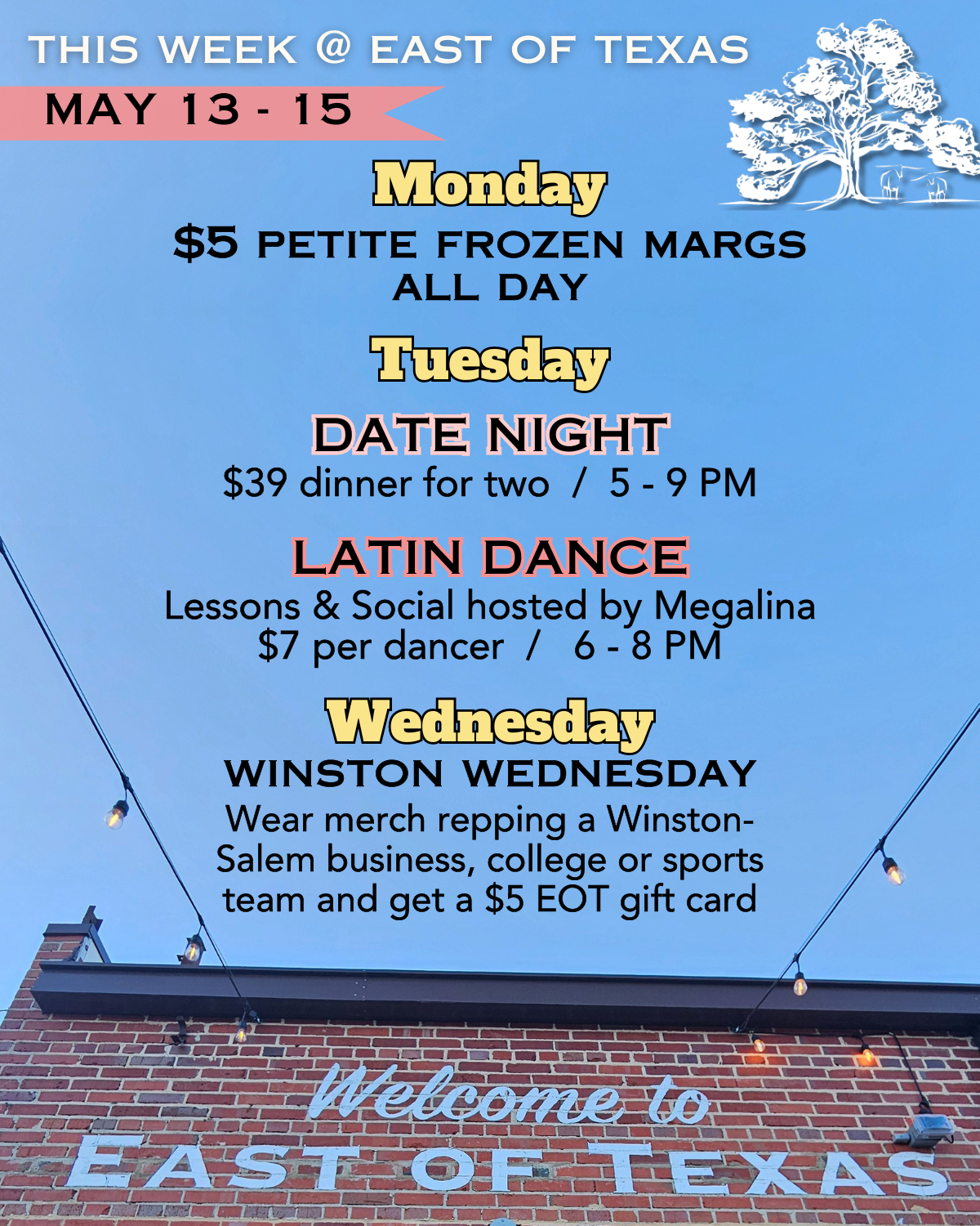 Weekly Events – East of Texas