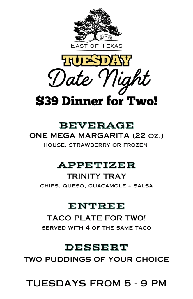 Date Night Menu – Where to find us